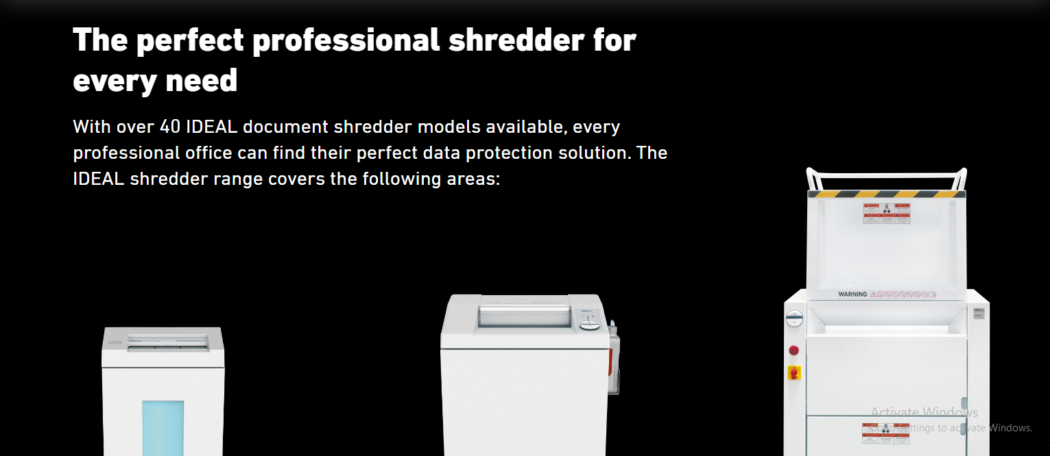 ideal paper shredder - Shredders and Shredding Company