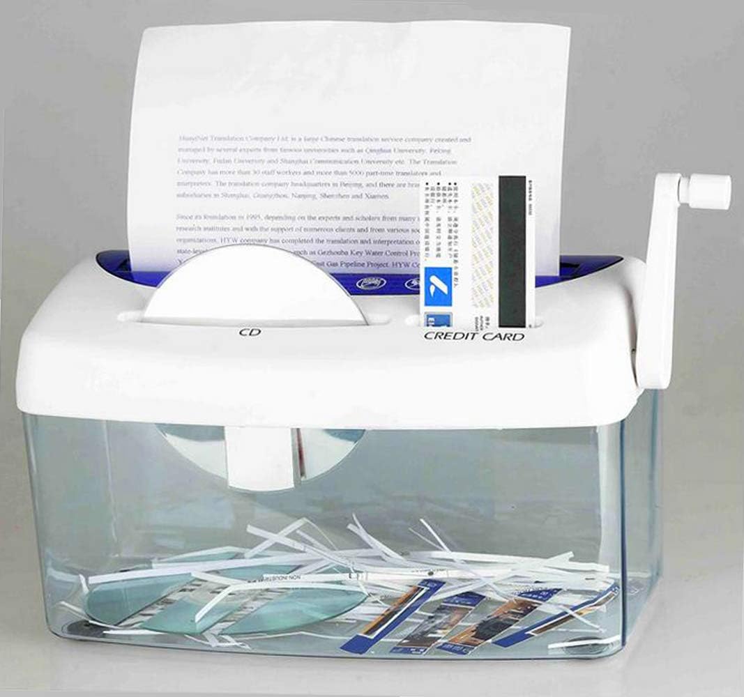 Manual paper shredder